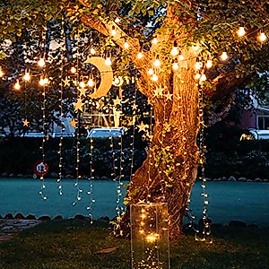 FULEN Solar Lights Outdoor 2 Pack,72ft 200 LED Solar String Lights for Garden Decor,Patio Lights for Outdoor Decor,Upgraded High-Power Solar Panels,Large Capacity Batteries (Warm White,2 Pack)