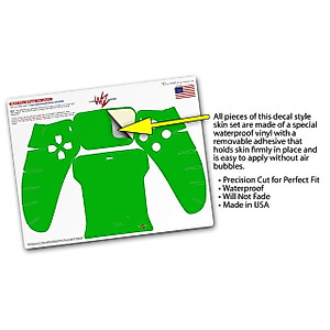 WraptorSkinz Skin Wrap compatible with Sony PS5 DualSense Controller Solids Collection Green (CONTROLLER NOT INCLUDED)