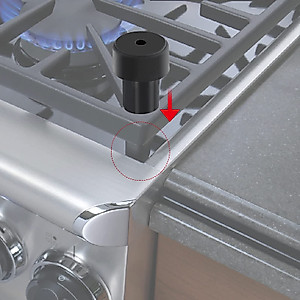 16Pcs W10919249 Grate Rubber Feet Replacement for Samsung Gas Stove NX58M6630SS/AA Whirlpool Range Burner Grate Feet Kitchenaid Grate Pads Bumpers Amana Maytag Stove Top Parts Range Grate Rubber Foot