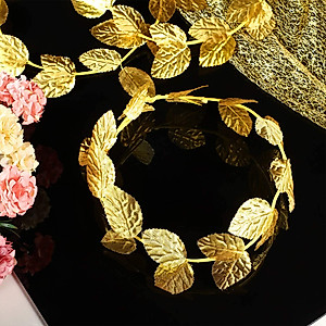 Canlierr Gold Laurel Crown Headband, 12 Pieces Halloween Costume Headpiece, Lightweight Greek Goddess Headband, Quality Knitted Fabric Material, for Men Women Toga Party Decoration Accessories