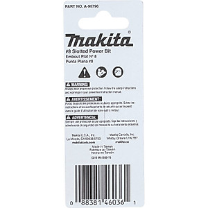 Makita A-96796 Impactx 8 Slotted 2″ Power Bit, 2 Pack