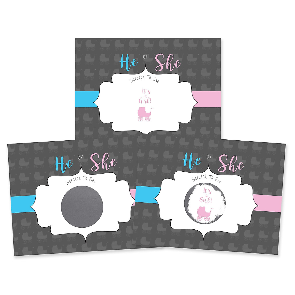 My Scratch Offs Its a Girl Baby Carriage Gender Reveal Party Scratch Off Scratcher Lottery Tickets Cards Family Friends 25 Pack