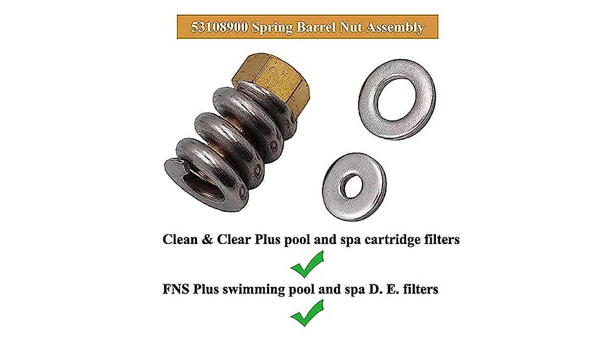 Zeiboat Spring Barrel Nut Assembly for Pool & Spa Filters