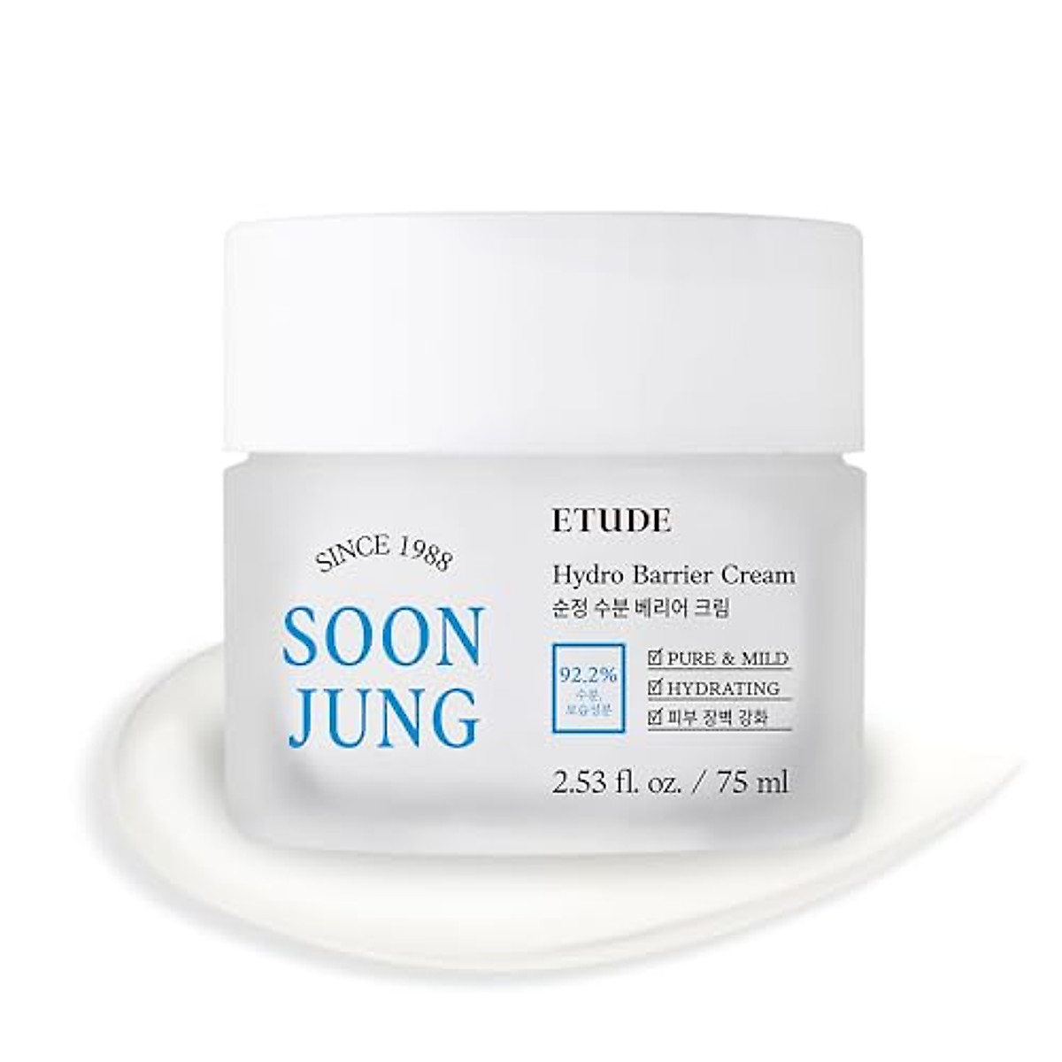 ETUDE HOUSE Soonjung Hydro Barrier Cream 75ml (New Version) | Moisturizing and Soothing Cream | Non-Comedogenic, Hypoallergenic & Fragrance Free Moisturizer for Face