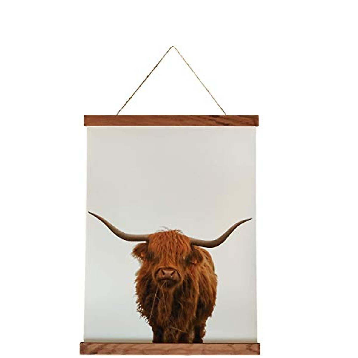 18x24 Magnet Poster Hanger, Oak Frame, 18.5" Length Allows Slight Overhang, Strong Embedded Magnets, 18 x 24 18x24, 18" 17" 16" Artwork, Modern Farmhouse, Rustic Barnwood (18.5", Natural Wood)