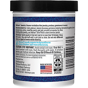 Weiman Jewelry Cleaner Liquid â€œ Restores Shine and Brilliance to Gold, Diamond, Platinum Jewelry and Precious Stones â€œ 6 Ounce