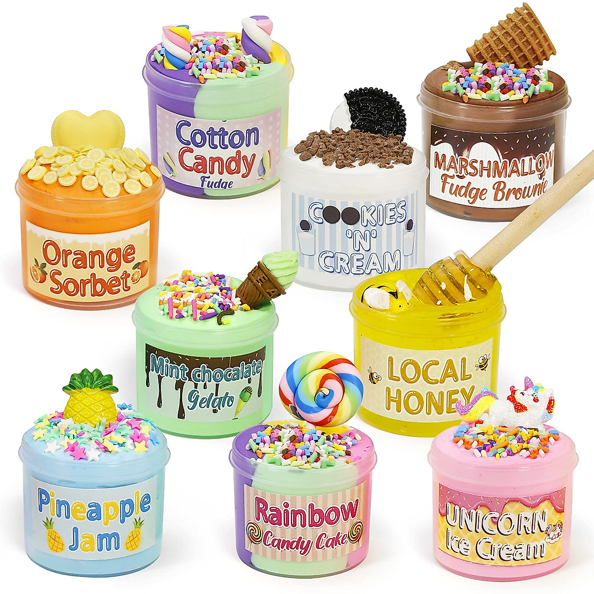 Advent Calendar 2023 - Christmas Countdown Calendars 24 Days of Surprises with DIY Fluffy Slime Kit Funny Gifts Toy for Toddler Kids Teens Girls 4 5 6 7 8 9 10 11 12 Year Old Pink