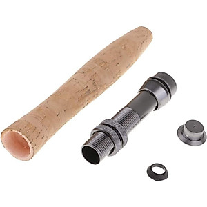 SGerste Cork Fly Fishing Rod Handle Grip with Reel Seat for Rod Building or Repair (Model 1)