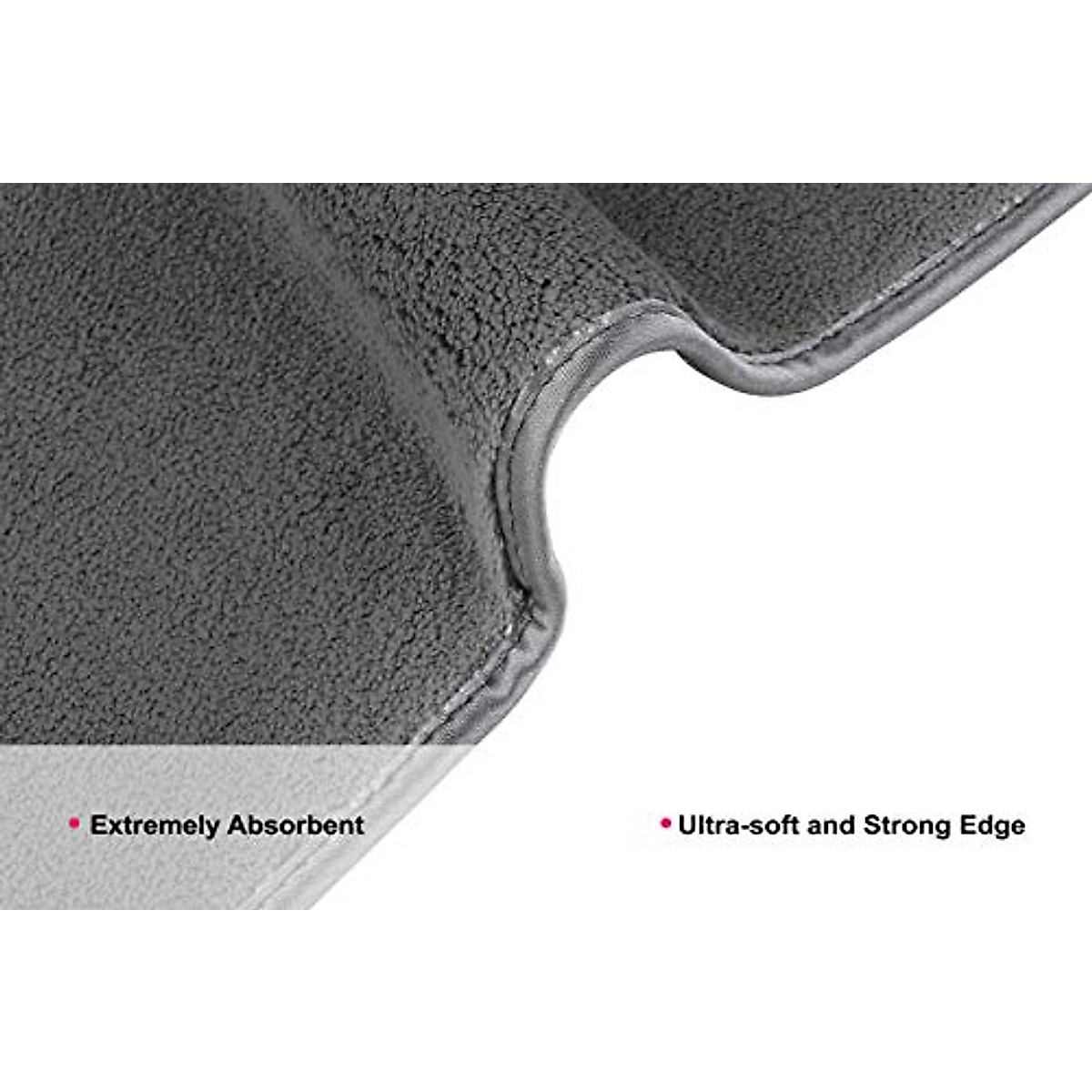 SCRUBIT Microfiber Drying Towel, Cleaning Cloths, Scratch-Free, Strong Water Absorption Drying Towel for Cars, SUVs, RVs, Trucks, and Boats Gifts (29.5 in. x 22 in.)-2PK (Gray)