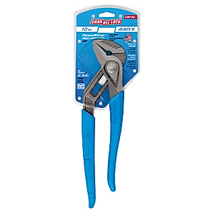 CHANNELLOCK 440X 12-inch SPEEDGRIP Straight Jaw Tongue & Groove Pliers | Made in USA | Forged High Carbon Steel