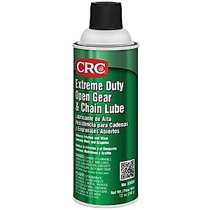 CRC Extreme Duty Open Gear & Chain Lube 03058 – 12 Wt Oz., Industrial Grade Lubricant w/ Moly and Graphite