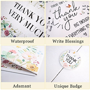 Roetyce Thank You Party Decorations, Floral Thank You Guest Book, Jumbo Thank You Card, Thank You All You Do Signature Board, Thank You Gift for Teacher Staff Coworker, We Appreciate You Decorations