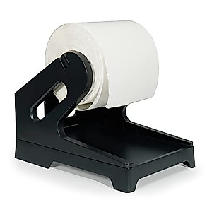 Jadens Label Holder for Rolls and Fan-fold Labels, Label Holder for Thermal Printer & Label Printer Shipping Supplies, Black (Label is Not Included)