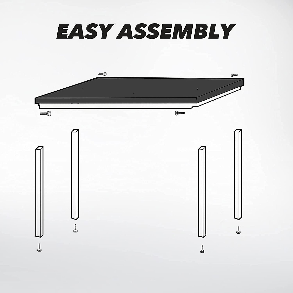 PayLessHere Home Office Gaming Large Corner Writing Black Student Art Modren Sturdy Simple Style ​PC Wood and Metal Desk Workstation for Small Space, 39" (39 in Computer Desk)