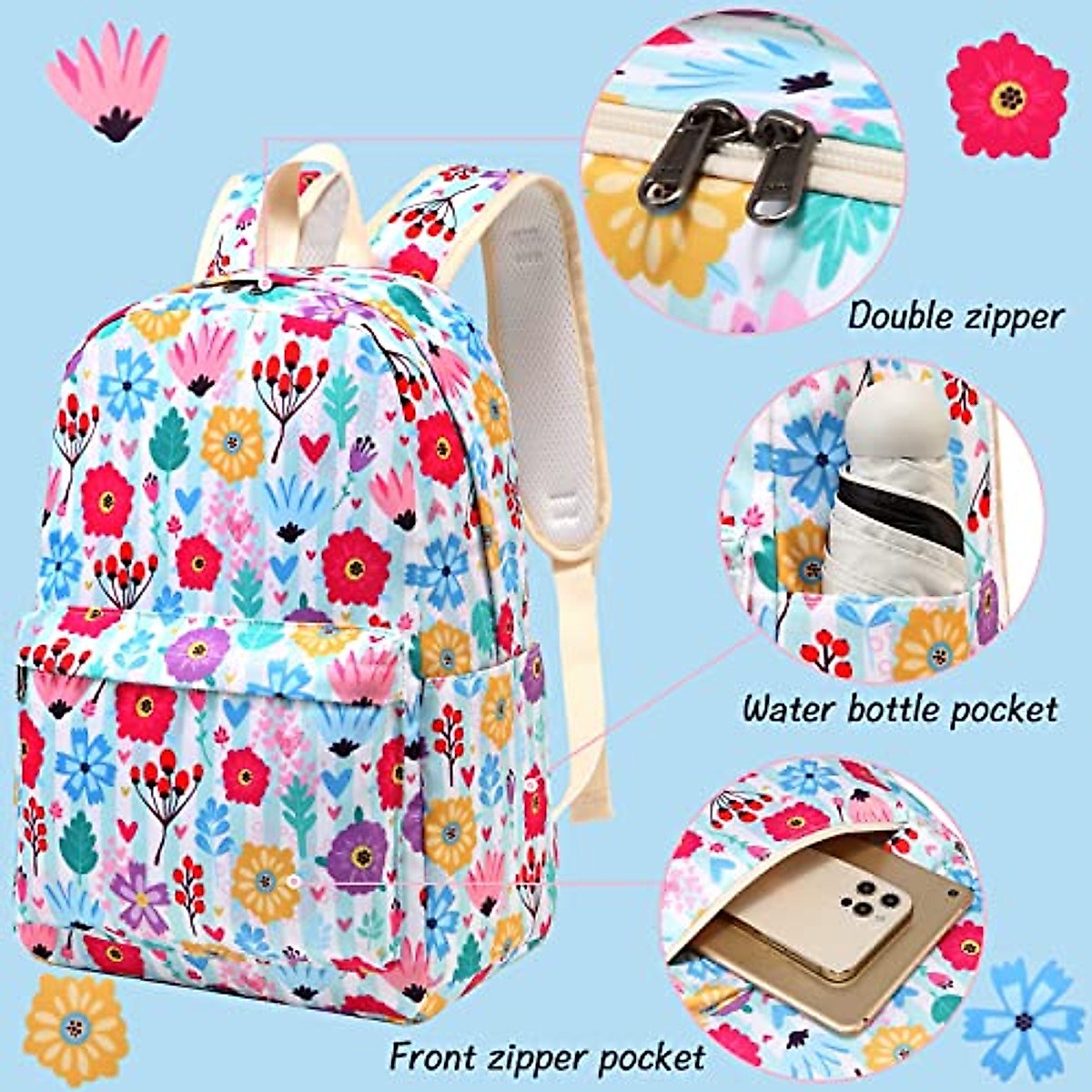 CAMTOP Preschool Backpack for Kids Girls Small Backpack Purse Kindergarten School Bookbags for Toddler Travel