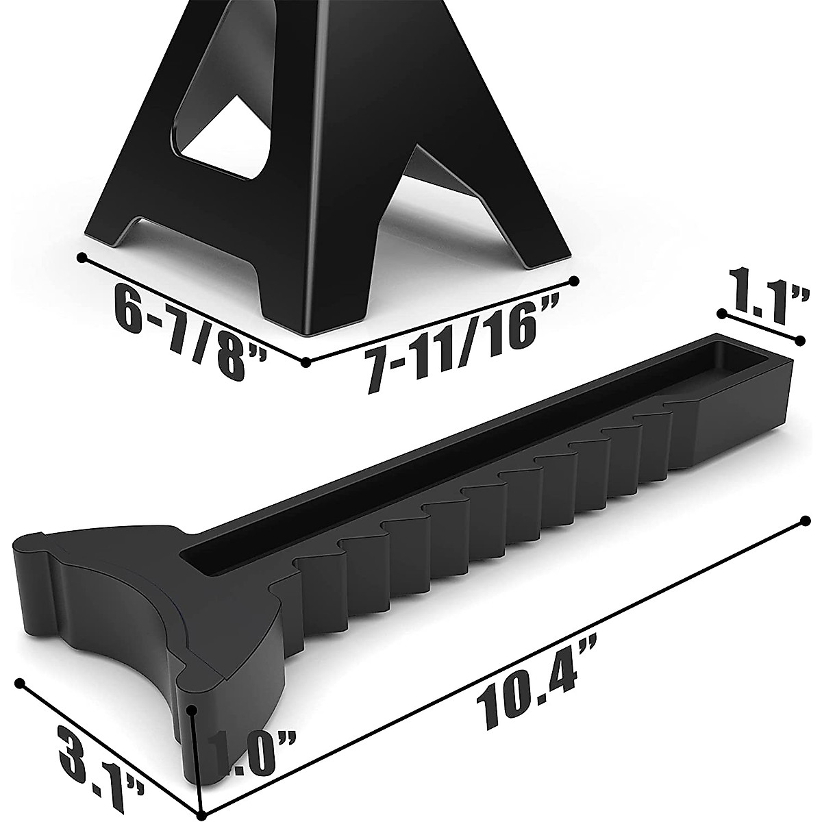 BIG RED AT43202BR Torin Steel Jack Stands: 3 Ton (6,000 lb) Capacity, Black, 1 Pair