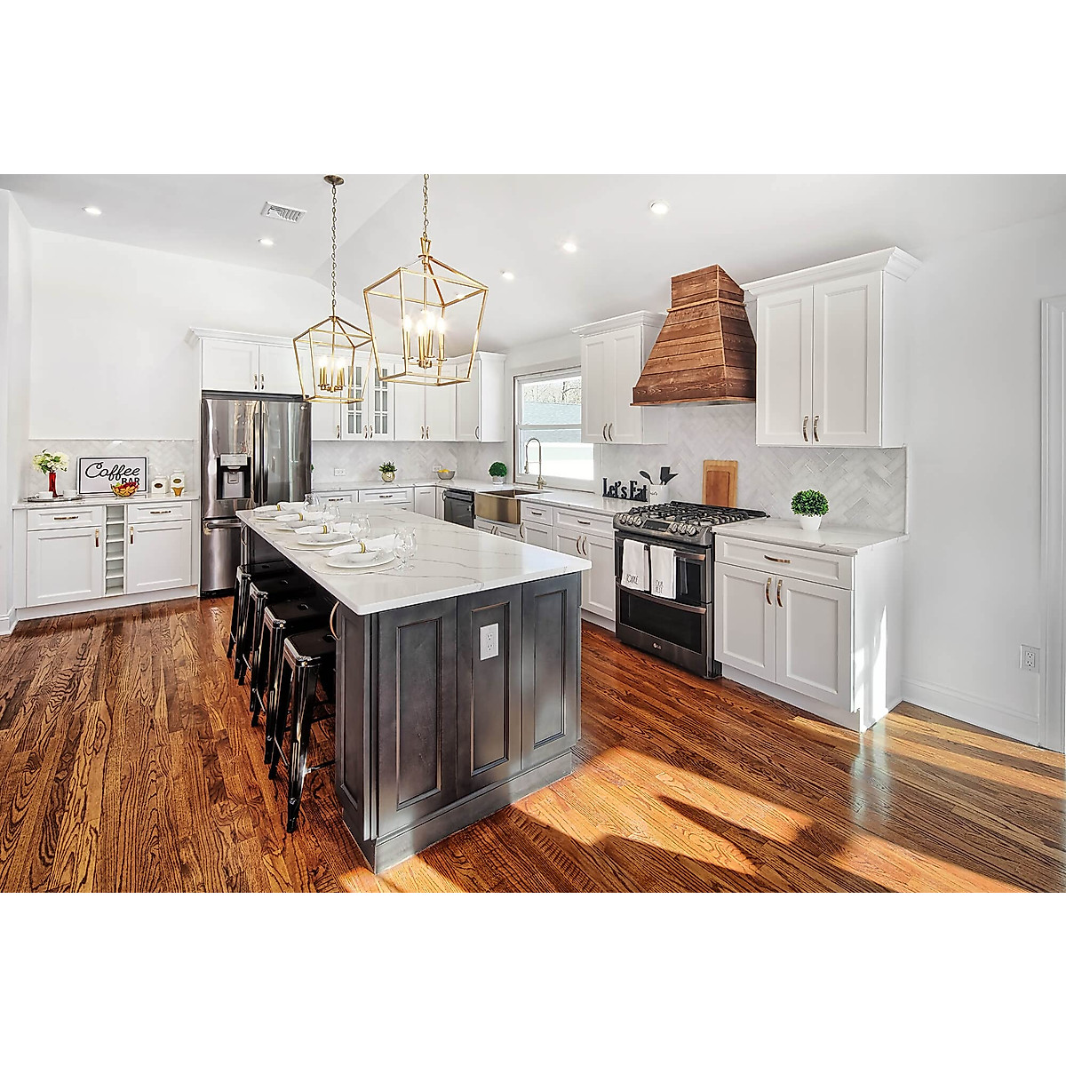 30" Castlewood Rustic Shiplap Chimney Range Hood - Brown (42-1/2" H | 31" W | 20-3/8" D) (No Ventilator/Liner)