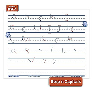 Mead See and Feel Learn to Letter w/Guidelines, 40 Sheets Per Book, PK-1, 10" x 8", White