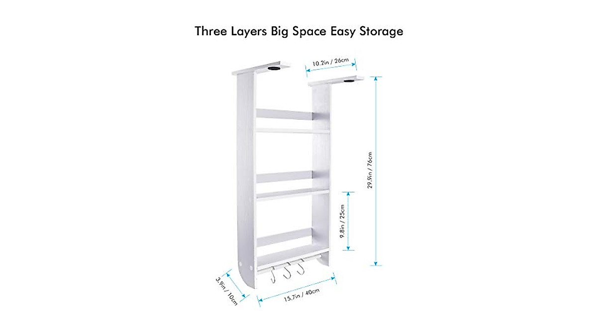 Adjustable Refrigerator Side Storage Rack Organizer