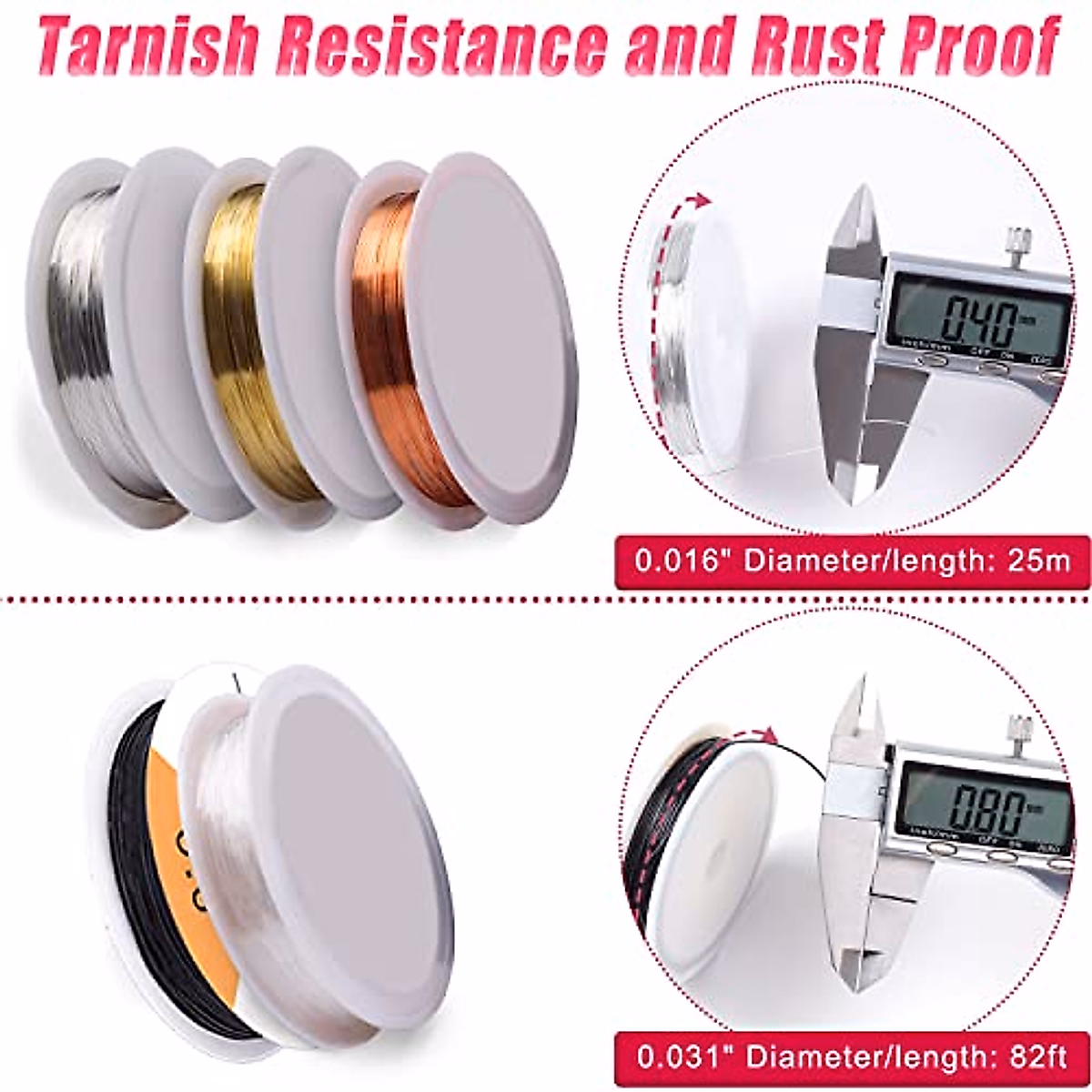 Yholin Jewelry Making Kits for Adults, Wire Wrapping Kit with Tools, Wire, Accessories for Making and Repair