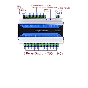 8 Channel Network Relay Module Remote Control Relay Device Ethernet to RS485 TCP Relay Module