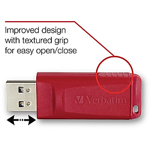 Verbatim 64GB Store 'n' Go USB Flash Drive - PC / Mac Compatible - Red