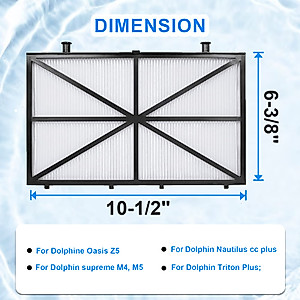 Ultra Fine Filter Cartridges 9991432-R4 Robotic Pool Cleaner Filter Parts Compatible for Dolphin Nautilus Plus, Nautilus CC Plus, Triton Plus, Supreme M4, Supreme M5, M200, M400, M500