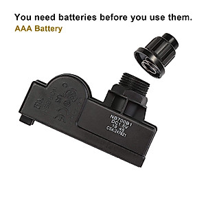 WADEO Bundle - 2 Items Low Pressure LPG Propane Gas Fireplace Fire Pit Flame Failure Safety Control Valve Kit - Fire Pit Igniter, Push Button Ignition Kit for Gas Grill, Heater, Fire Pit