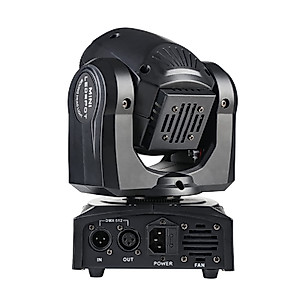 (2pack) LED Moving Head Light Mini 30W DJ Moving Head GOBO Light with 8 Gobos and 8 Colors, DMX and Sound Activation Dj Spotlight for Wedding, DJ, Party, Club, Disco, Beam Lights