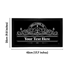 Personalized Bar Runner Mat - Novelty Beer Gifts - Add Your Text - Bar Name