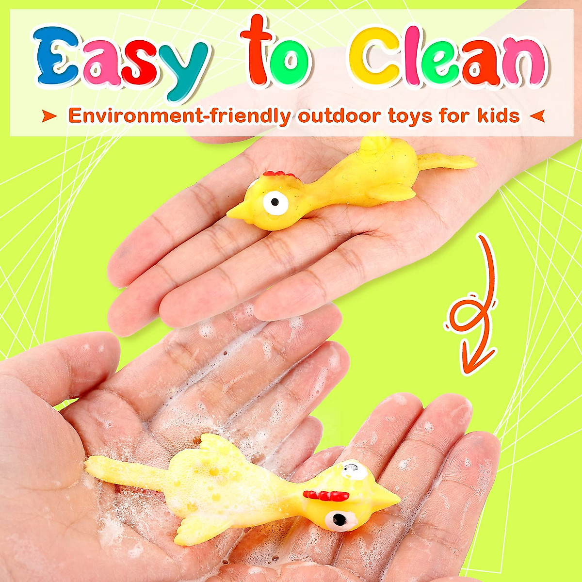 40 Pcs Finger Slingshot Animal Toys Animal Slingshots Catapult Toys Slingshot Chicken Slingshot Dinosaur Finger Toys Funny Flicking Chicken Toy Flying Turkey Flingers for Flying Games and Party Favors