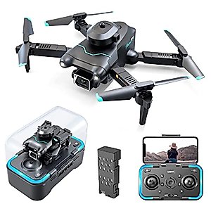 REHOBBKID Mini Drone for Kids with 4K Dual Camera, S96 Foldable WiFi FPV Live Video Drones for Adults Beginners,Altitude Hold, Headless Mode,One Key Start/Landing,Gesture Control RC Quadcopter with Battery, 3D Flips, APP Control,Toys Gifts for Boys Girls