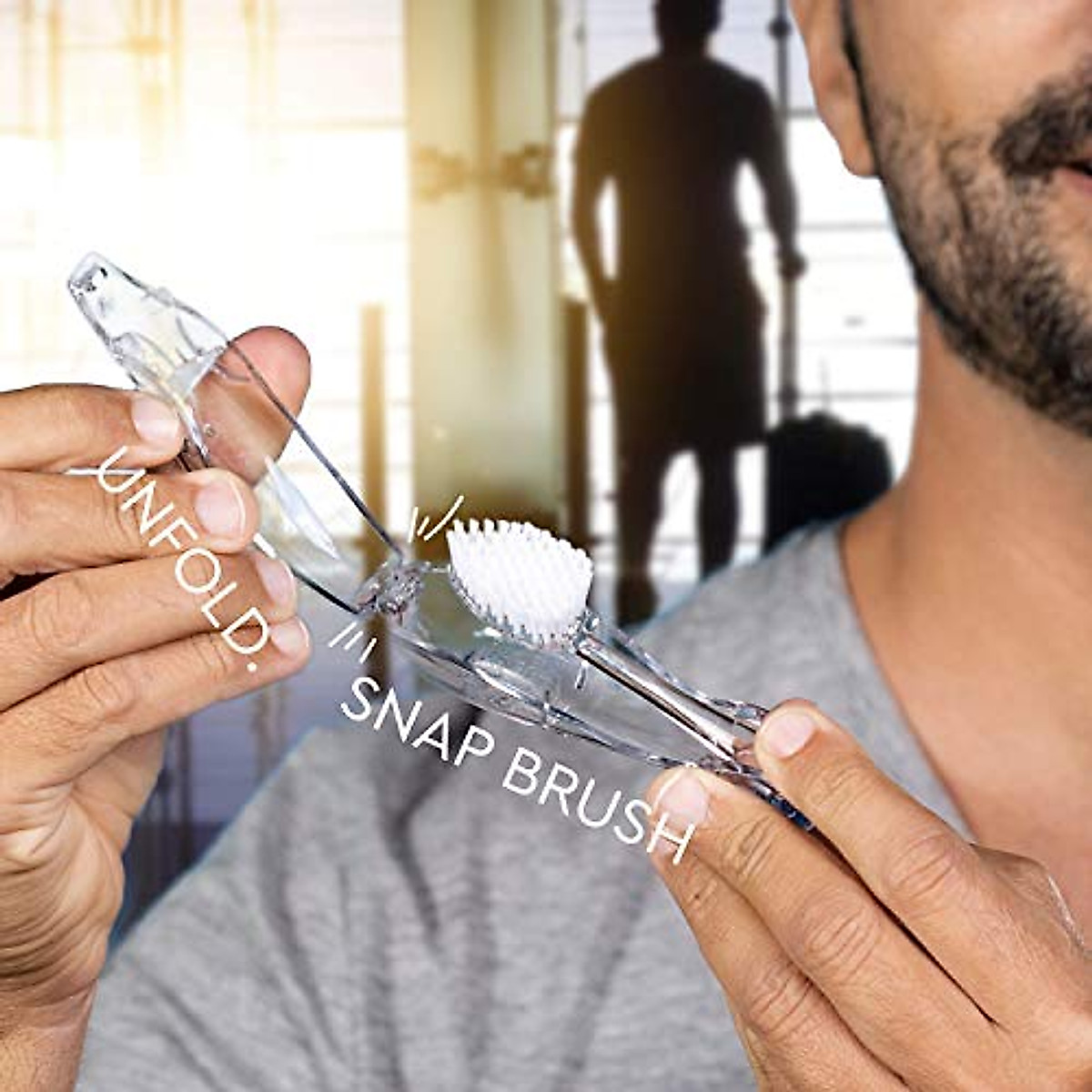 RADIUS Tour Travel Brush & Case With Replaceable Brush Head ADA Accepted Toothbrush Improve Gum Health - Red - Pack of 1