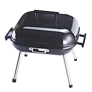 J&V TEXTILES BBQ Square Grill, 14 Inch Portable Charcoal Grill, Lightweight Grill for Barbecue Party, Dual Vents for Temp & Charcoal Control