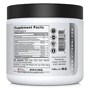 Vitomni Mind Moves - Nootropic Brainy Berry | 30 Servings | Creativity, Focus and Energy with Lion’s Mane, Alpha-GPC, KSM-66