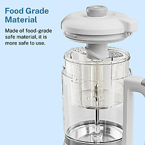 Ollygrin Baby Food Maker Steamer and Blender Baby Food Processor Puree Machine Baby Steamer Blender Food Processor One Step Baby Food Maker Chopper Grinder Auto Cooking Grinding Touch Screen White