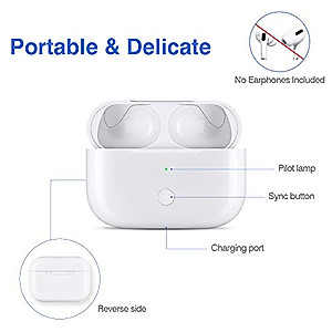 Upgraded Charging Case Compatible with Charging Case Air Pod Pro, Replacement Compatible with Wireless Charger Case Pro with Bluetooth Pairing Sync Button