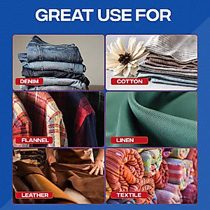 Fabric Glue Permanent (10 ML x 8), Fabric Glue for Clothing Permanent Washable for Rhinestones, Patches, Clothes, Denim, Leather, Polyester, Fabrics, Doll Repair, Flannel, Cotton & More