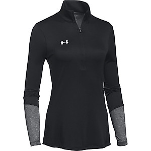 Under Armour Womens 1/2 Zip Pullover, Black, Small