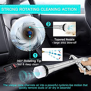 Practisol Car Cleaning Gun High Pressure Car Cleaning Tool Air Blow Gun Car Detailing Kit Interior Cleaner Air Duster Blower Gun Pneumatic Air Compressor Auto Detailing Tool for Car Upholstery (Black)