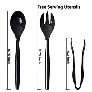 Durable Full Size Deep Aluminum Foil Roasting & Steam Table Pans – Perfect for Large Meal Prep – Includes FREE 3PCs Serving Utensils for Convenient Catering- 10 Ct