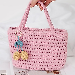 200g Blue Gray Crochet Yarn Basket Crochet Bag Fabric Yarn Cotton Cloth T-Shirt Yarn Ribbon Yarn