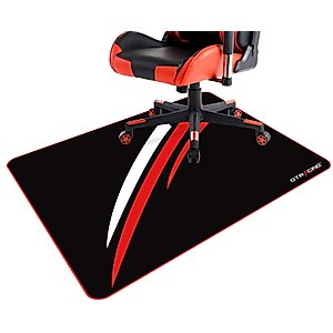 GTRACING Gaming Chair Mat for Hardwood Floor 43 x 35inch Office Computer Gaming Desk Chair Mat for Hard Floor Red