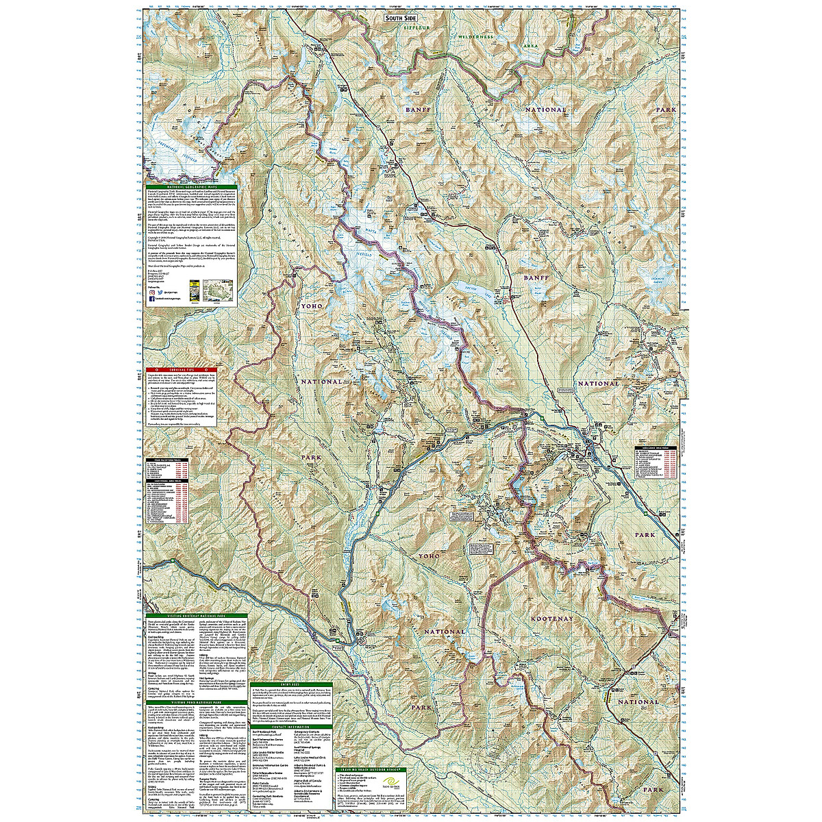 Banff North Map [Banff and Yoho National Parks] (National Geographic Trails Illustrated Map, 901)