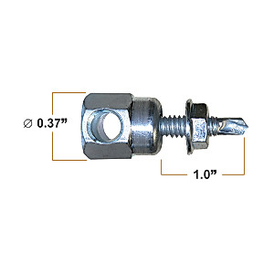Everflow Sammys 8055957-50 SWDR 1 3/8 Inch Horizontal Threaded Rod Anchor Designed Structure, Steel with Zinc Plated, Corrosion Resistance, 1/4-20 x 1 Inch Screw Length-(Pack of 50), 50 Piece