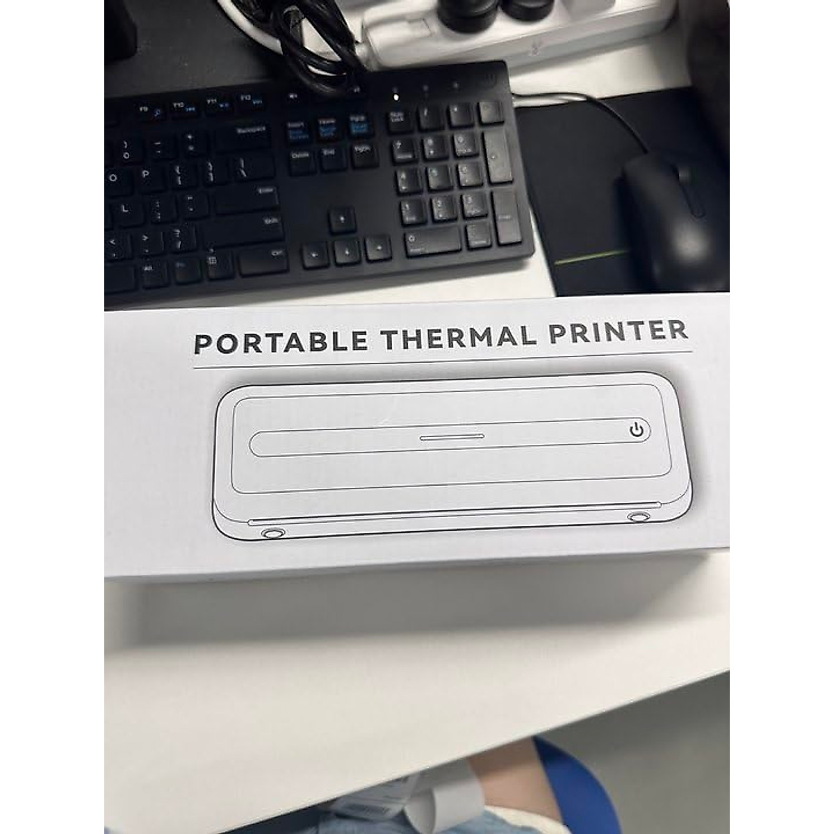 ItriAce Portable Printer, 300DPI Wireless Bluetooth Thermal Printer, Support Multi-Size Thermal Paper, Compatible with iOS, Android & PC, Inkless Mobile Printer for Travel, Office, School, Black