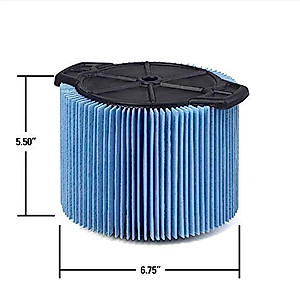 Filter replace RIDGID VF3500 3-Layer Wet/Dry Vacuum Dust Filter for RIDGID WD4050 3 to 4.5 Gallon Vacuums.