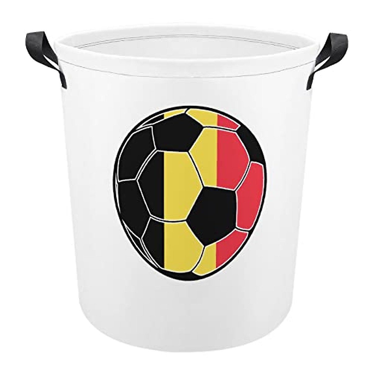 Belgium Soccer Large Laundry Basket Hamper Bag Washing with Handles for College Dorm Portable