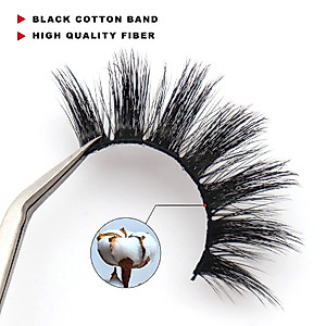 Veleasha Eyelashes Faux Mink Natural Lashes Wispy Fluffy Eye Lashes 20 Pairs 2 Styles 2 Sets Pack