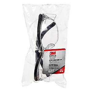 3M Reader Safety Glasses, 2.0 Diopter, Black Frame, Clear Lens